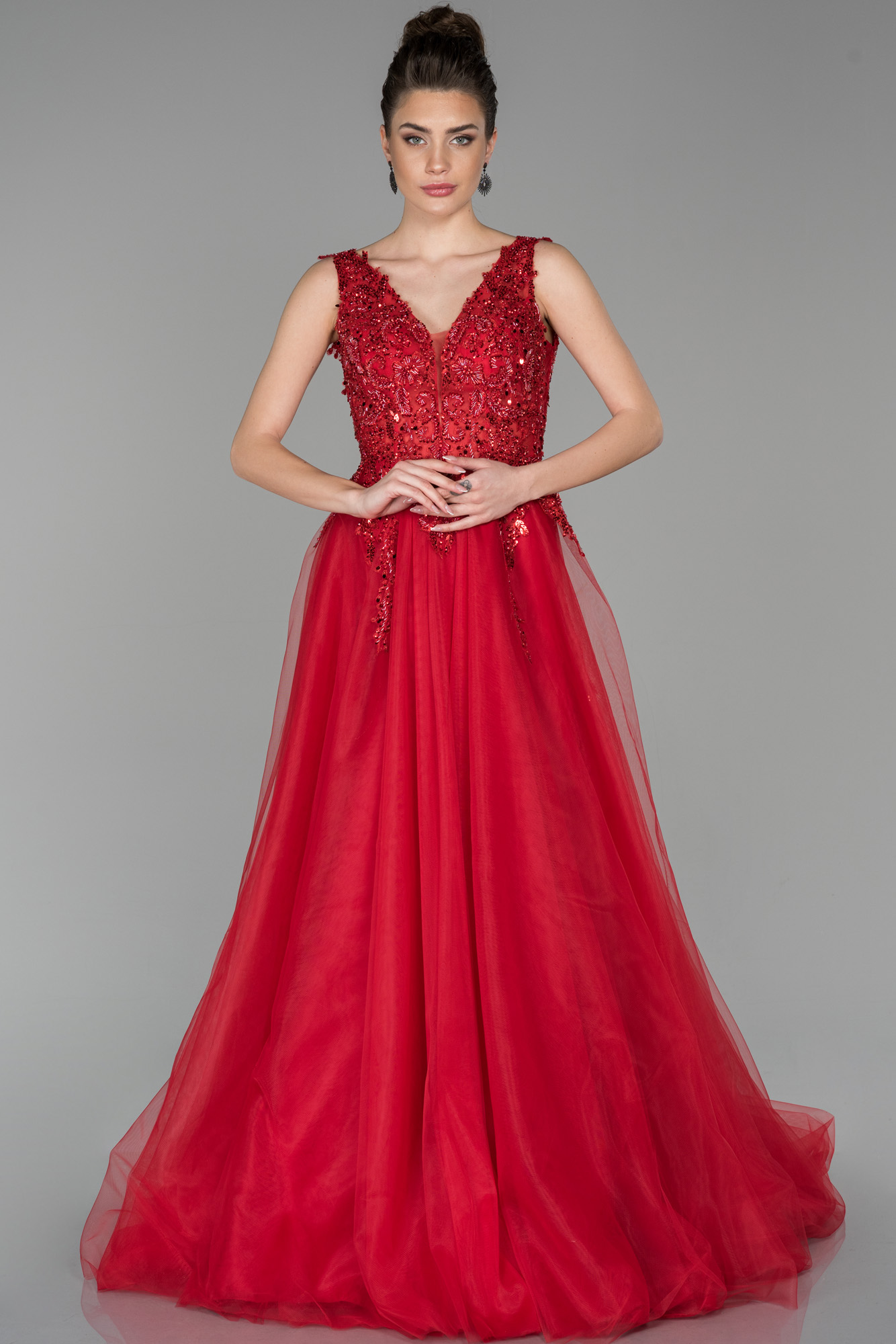 Designer Abendkleid Lang Rot ABU1582 | Abiyefon.com